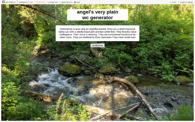 angel's very plain wc generator