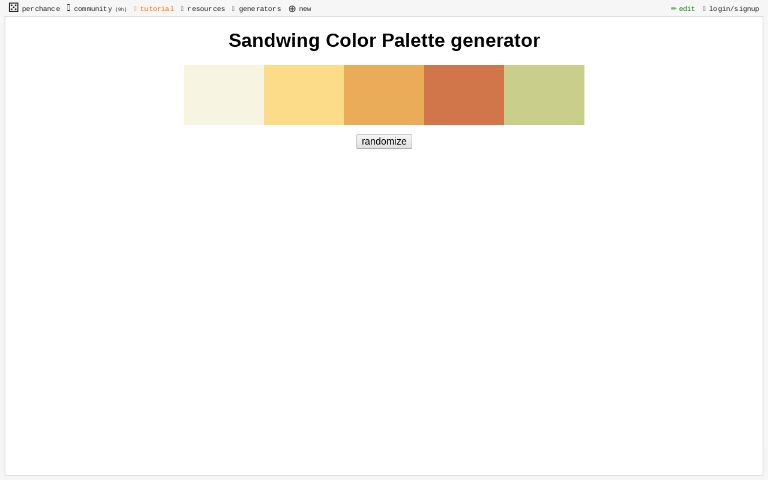 Sandwing Color Palette generator