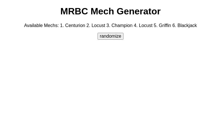 MRBC Mech Generator