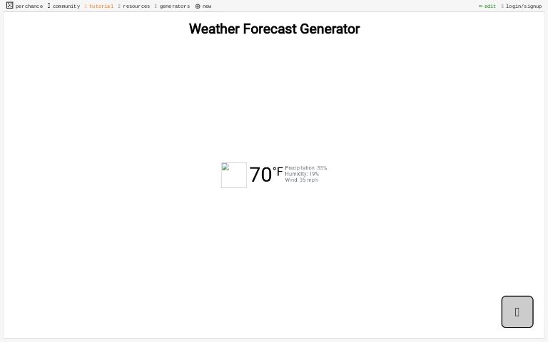 Weather Forecast Generator