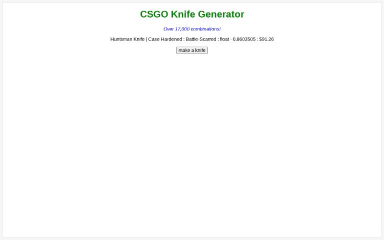 CSGO Knife Generator