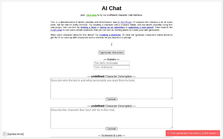 AI Chat & Roleplay (free, no sign-up, fast, unlimited)