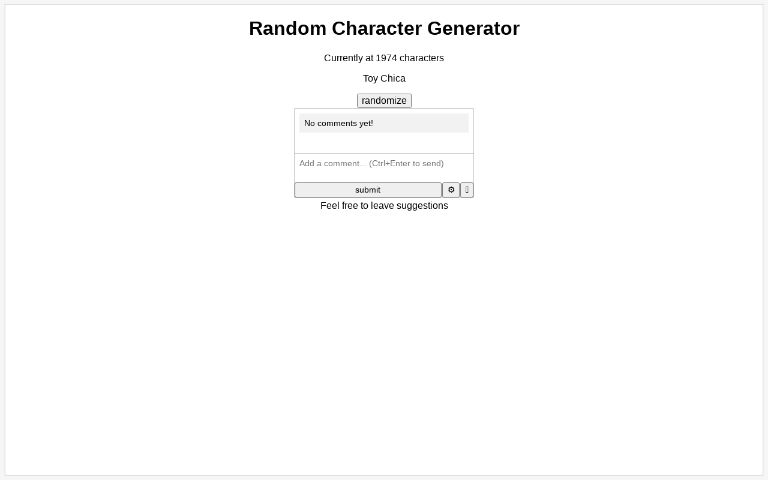 Random Character Generator