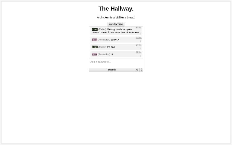 The Hallway. ― Perchance Generator