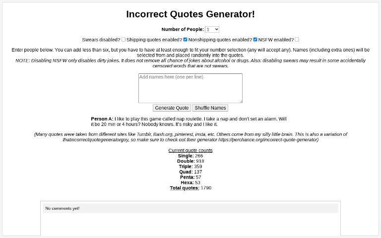 Incorrect Quotes Generator! ― Perchance
