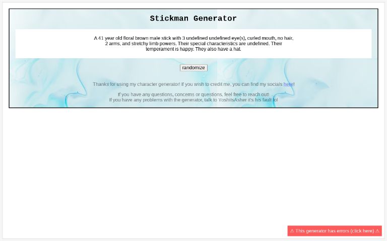 Stickman Generator