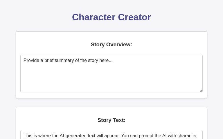 Character Creator ― Perchance Generator