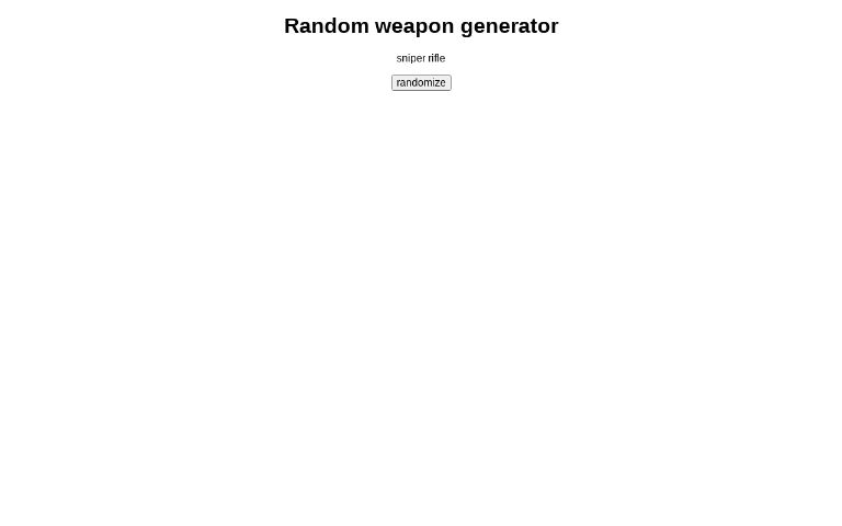 Random weapon generator