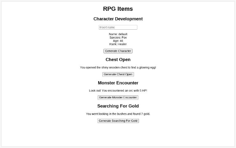RPG Items ― Perchance Generator
