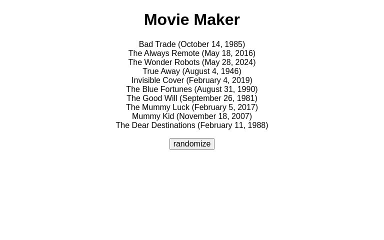 Movie Maker ― Perchance Generator