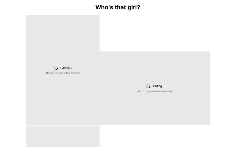Who's that girl? ― Perchance Generator
