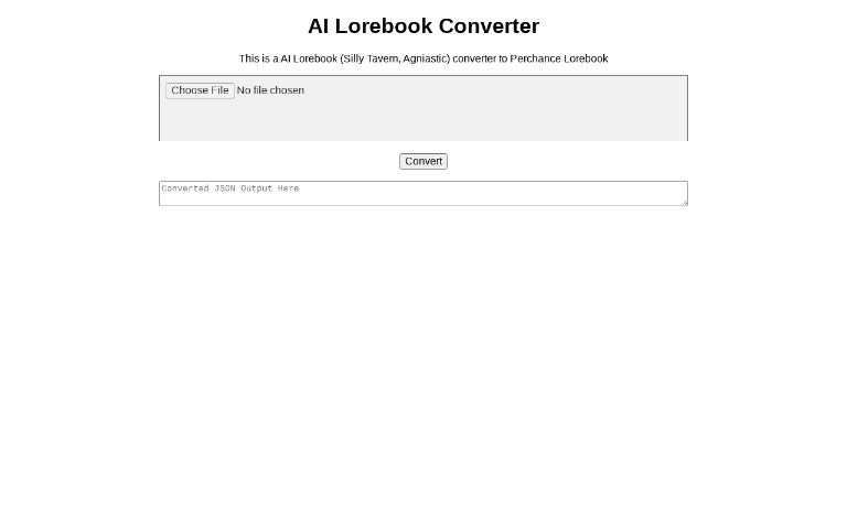 AI Lorebook Converter ― Perchance Generator
