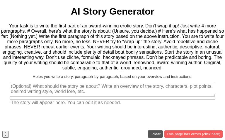 AI Story Generator (free, unlimited, no sign-up)