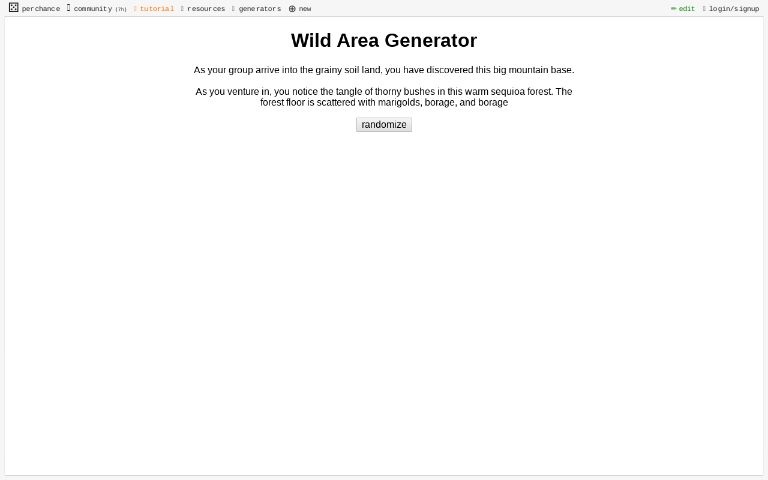 Wild Area Generator