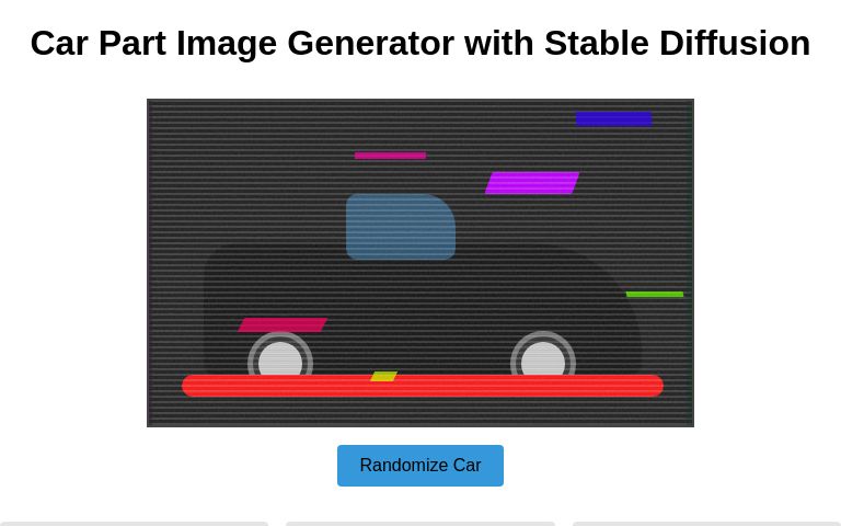 Car Part Image Generator with Stable Diffusion