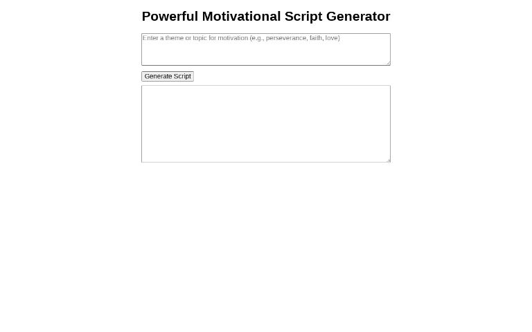 Powerful Motivational Script Generator