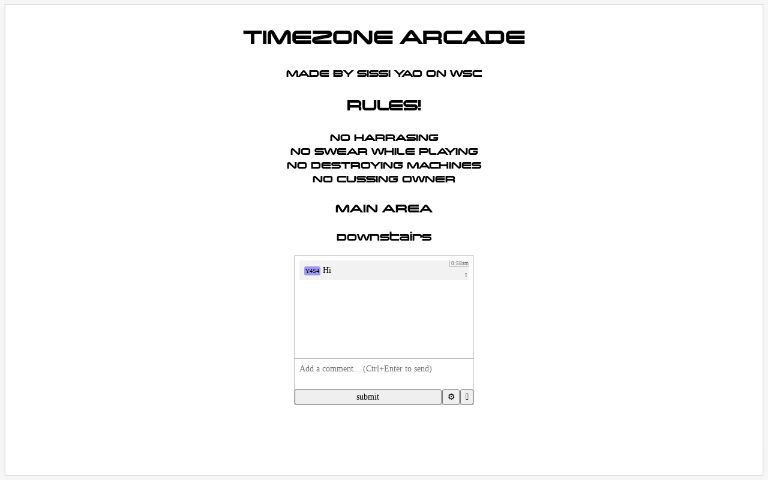 TIMEZONE ARCADE ― Perchance Generator