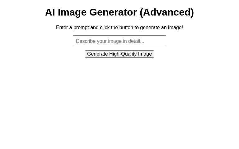 AI Image Generator (Advanced)