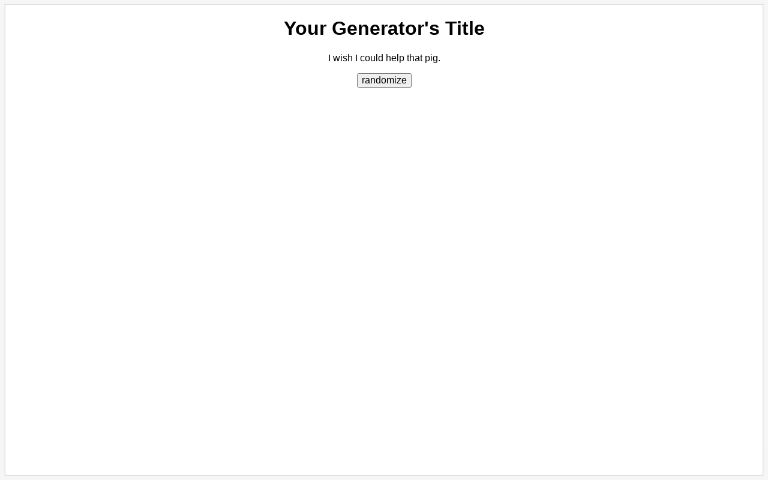Minimal ― Perchance Generator