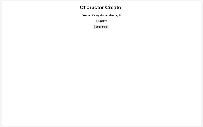Character Creator ― Perchance Generator