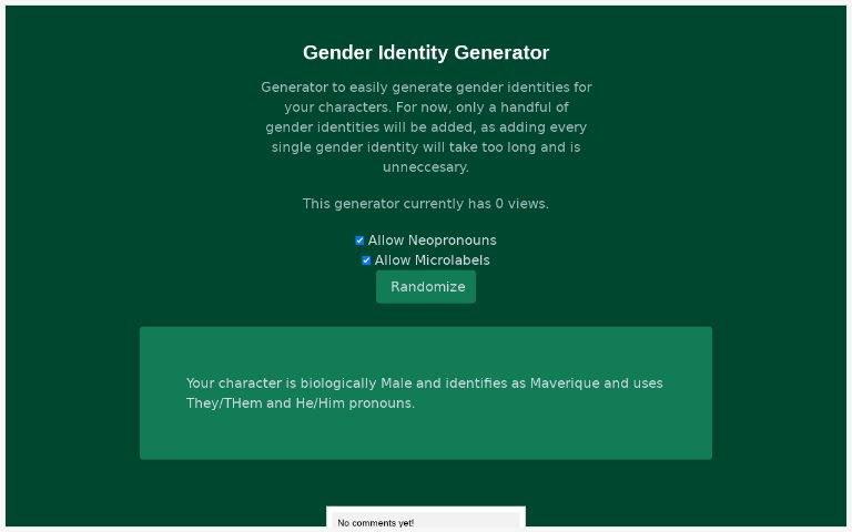 Gender Identity Generator