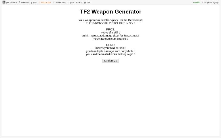 TF2 Weapon Generator