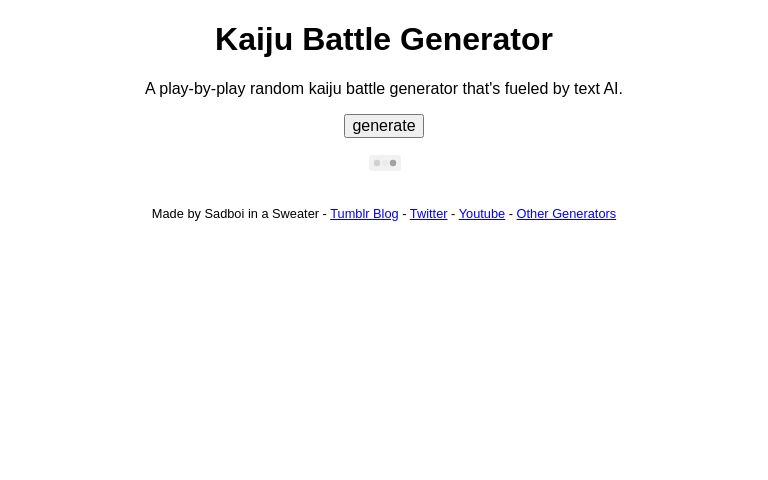 Kaiju Battle Generator