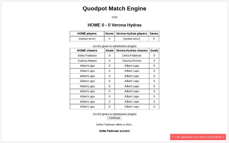 Quodpot Match Engine ― Perchance Generator