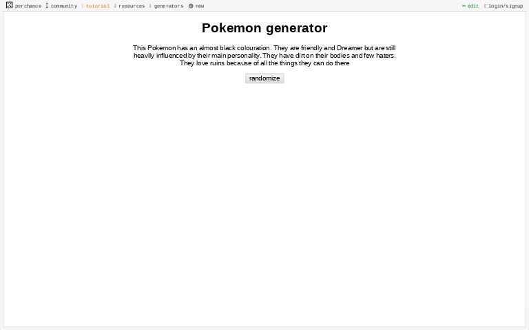 Pokemon generator