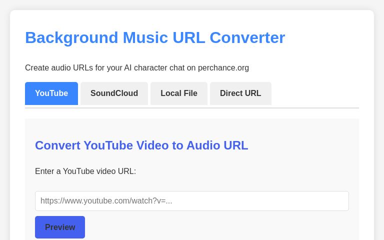 Background Music URL Converter ― Perchance Generator