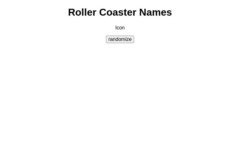 Roller Coaster Names ― Perchance Generator