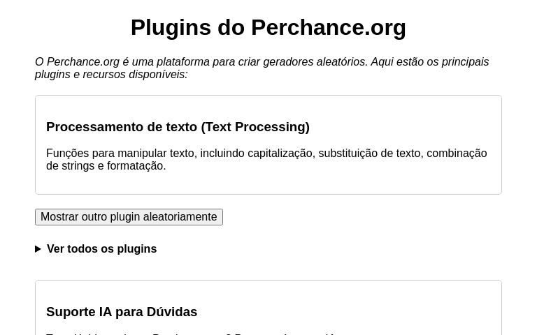 Plugins do Perchance.org ― Perchance Generator