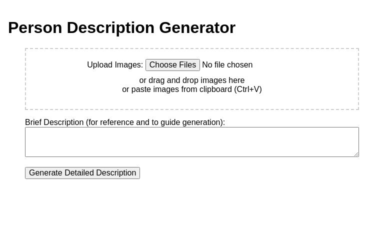 Person Description Generator