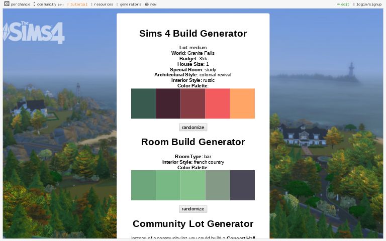 Sims 4 Build Generator