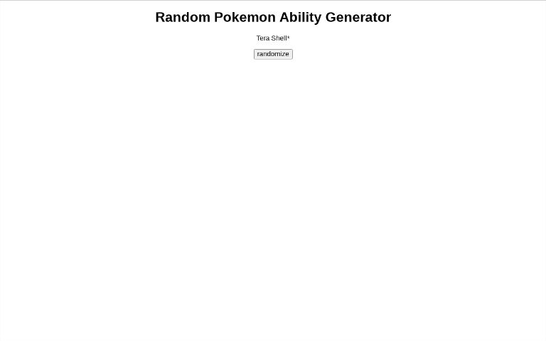 Random Pokemon Ability Generator