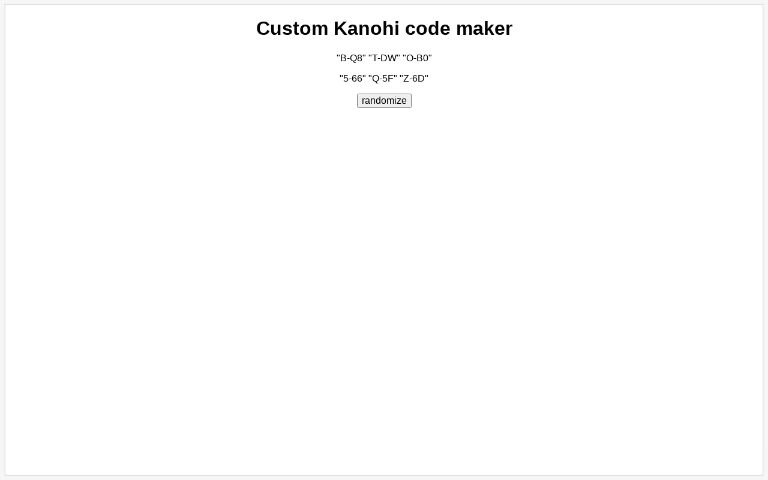 Custom Kanohi code maker ― Perchance Generator