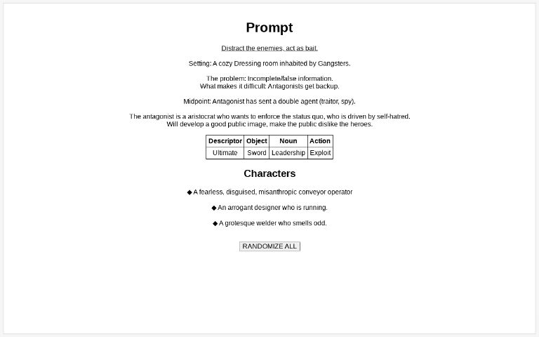 Prompt ― Perchance Generator
