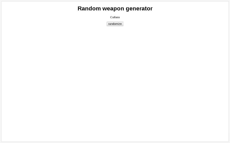 Random weapon generator