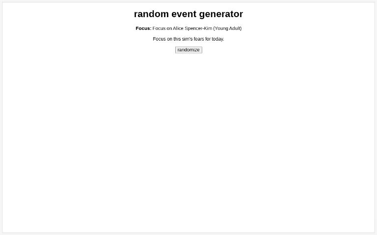 random event generator