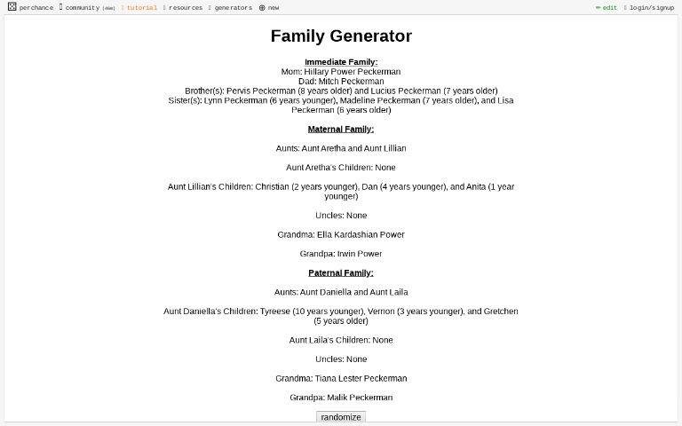 Family Generator