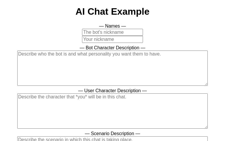AI Chat Example