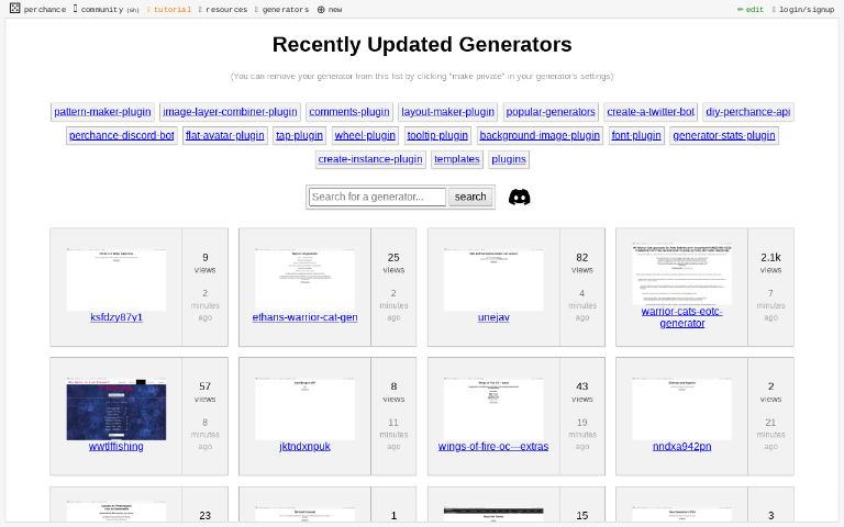 Recently Updated Generators
