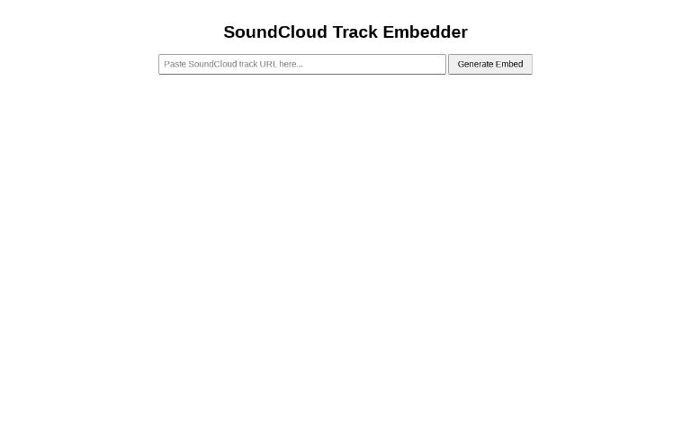 SoundCloud Track Embedder ― Perchance Generator