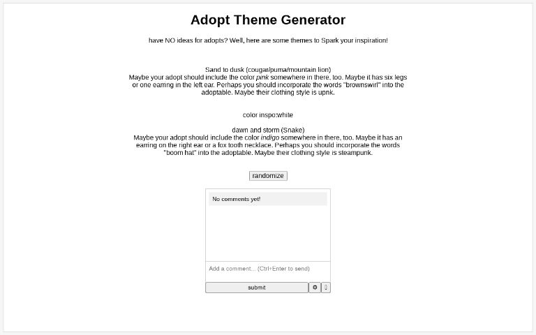 Adopt Theme Generator