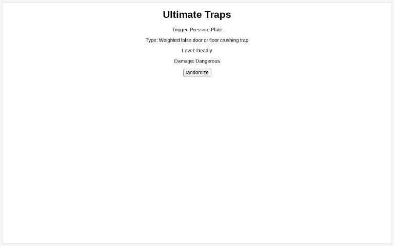 Ultimate Traps ― Perchance Generator
