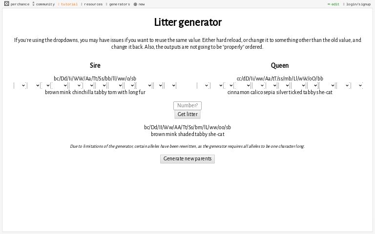 Litter generator
