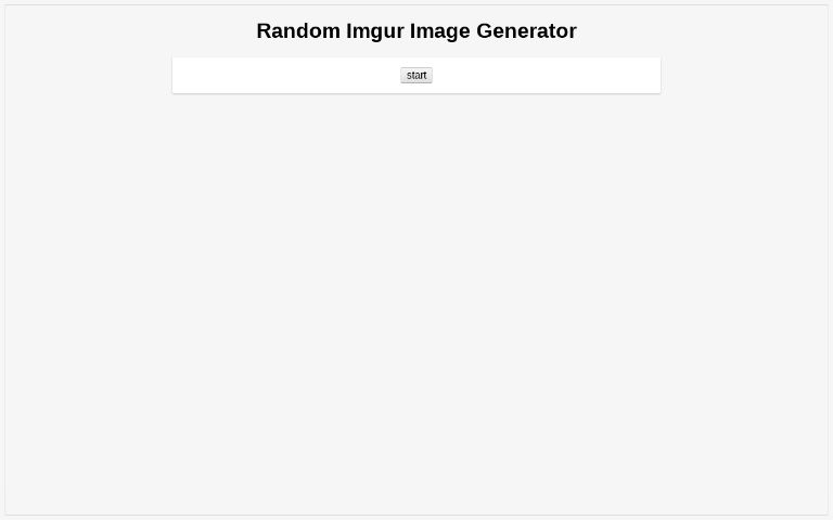 Random Imgur Image Generator