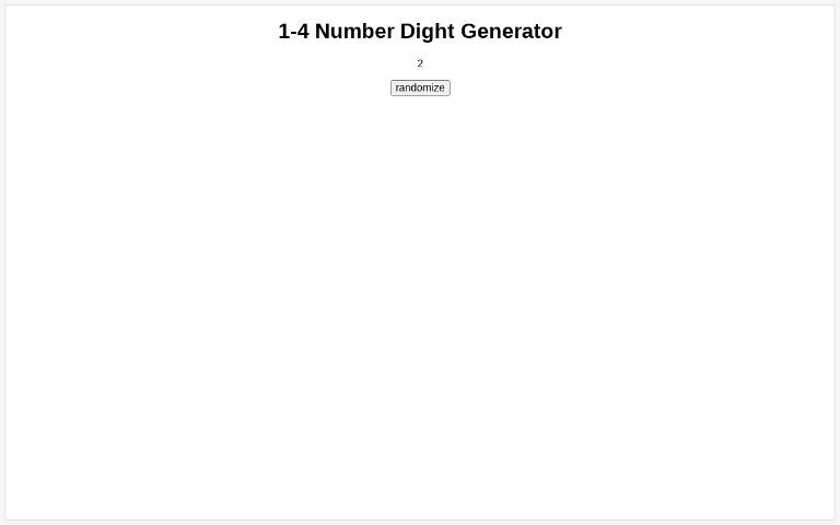1-4 Number Dight Generator