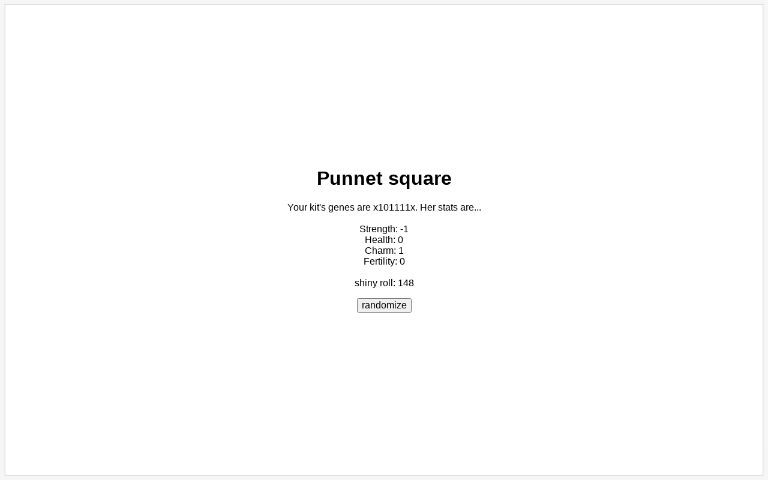 Punnet square ― Perchance Generator