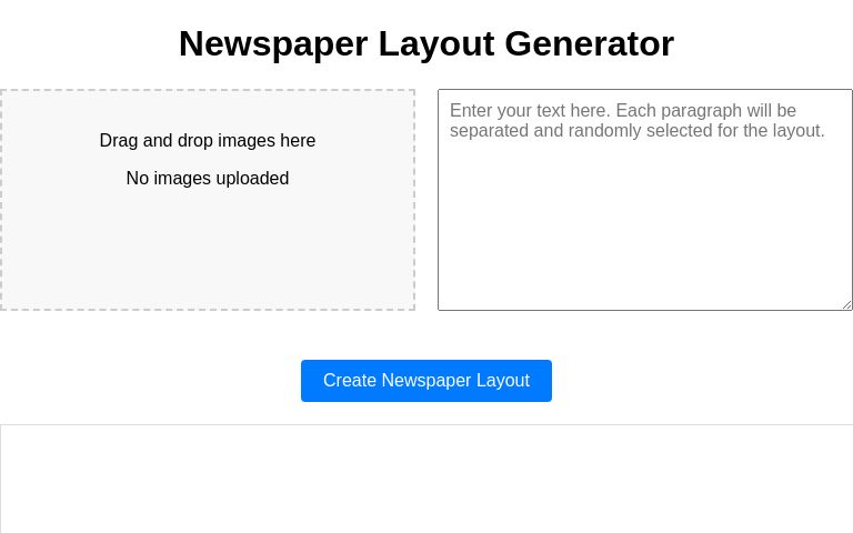 Newspaper Layout Generator
